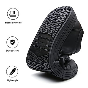 LMQLZHYC Men's and Women 'S Non Slip Work Shoes Slip Resistant Food Service Shoes Chef Shoes Nursing Shoes Size 6.5 Black