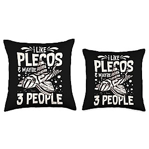 Plecostomus Pleco Fish Aquarium Food Tank Zebra Cave Throw Pillow, 18x18, Multicolor