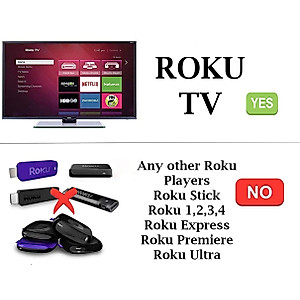 Universal Replacement Roku TV Remote, Compatible with Onn/TCL/Haier/Hitachi/LG/Sanyo/JVC/Magnavox/RCA/Philips/Westinghouse/Element Roku Built-in Smart TV