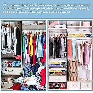 HAWATOUR 10 Pack Vacuum Storage Bags Space Saver Bags for Clothes, Pillow, Towel, Blanket