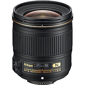 Nikon AF FX NIKKOR 28mm f/1.8G Compact Wide-angle Prime Lens with Auto Focus for Nikon DSLR Cameras