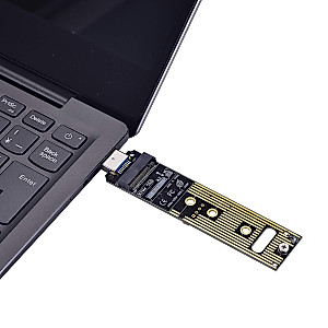 M.2 NVME USB 3.1 Adapter, M-Key M.2 NVME to USB Card Reader USB 3.1 Gen 2 Bridge Chip with 10 Gbps High Performance, Compatible with Samsung 950/960/970 Evo/Pro or Other M.2 SSDs with PCI-E Type