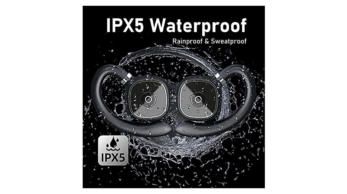 Mosonnytee Open Ear Workout Earbuds | IPX5 | 60Hr Battery