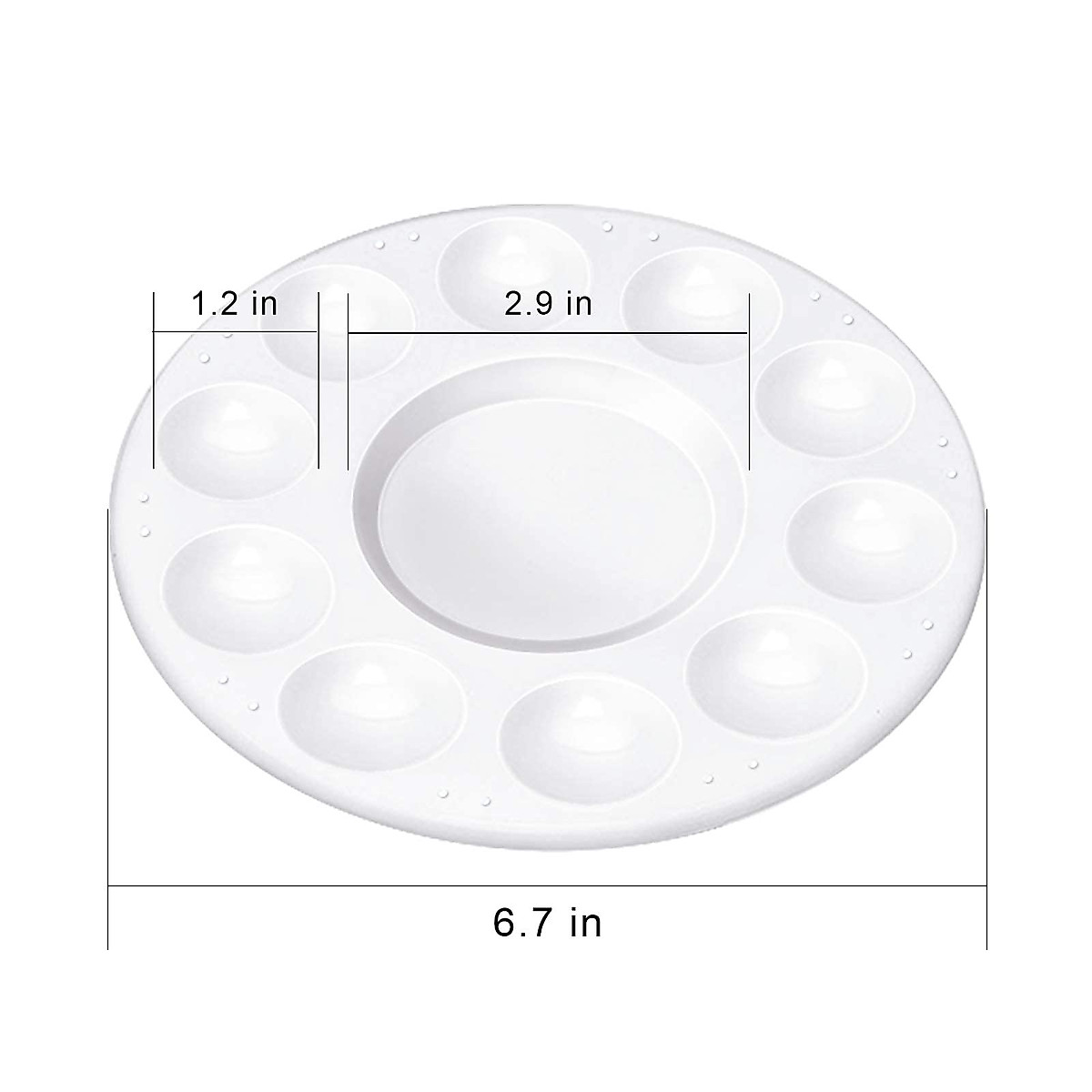 WNATN Paint Tray Palettes, Plastic White Palettes for Kids & Students,Paint Tray for Art Class ,Craft DIY or Have a Birthday Painting Party-8pcs