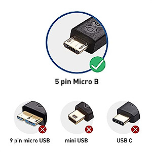 Cable Matters Braided USB C to Micro USB Cable 3.3 ft (Micro USB to USB-C Cable, USB Type C to Micro USB Cable) in Black