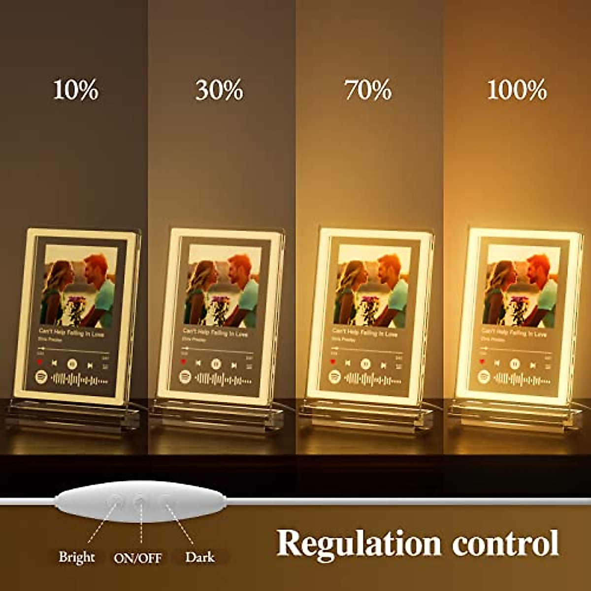 witfox Custom Spotify Plaque - Personalized Gifts for Women Men, Personalized Wedding Gifts for the Couple, Custom Photo Gifts for Boyfriend Girlfriend Music Plaque Custom Neon Signs Light