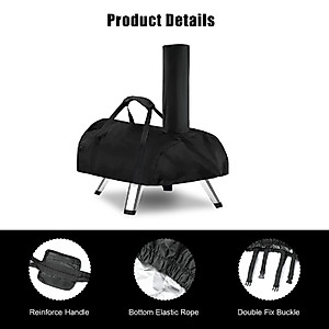 Ooni Karu 16 Pizza Oven Cover Bag, Durable Waterproof Multi-Fuel Pizza Oven Cover for Outdoor Accessories Compatible with Ooni Karu 16 Pizza Oven (Black)