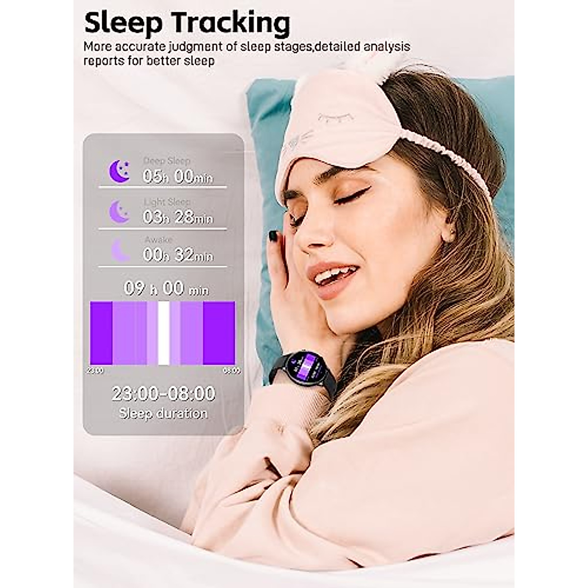 Smart Watches for Women (Answer/Make Call) Fitness Activity Tracker with Heart Rate/Blood Oxygen/Sleep/Menstrual Cycles/Calorie Monitor Play Music Sports Smartwatch for iPhone Samsung Android Phones