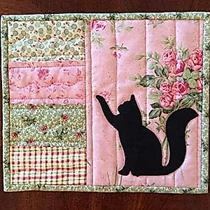 Cute Cat Pattern Sewing Template for Creating Chic Quilt Designs Clear Cat Shape Acrylic Quilting Templates Ruler Reusable DIY Quilting Supplies Sewing Accessories (B Middle)