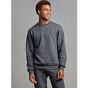 Russell Athletic Men's Dri-Power Fleece Sweatshirt, Black Heather, Large