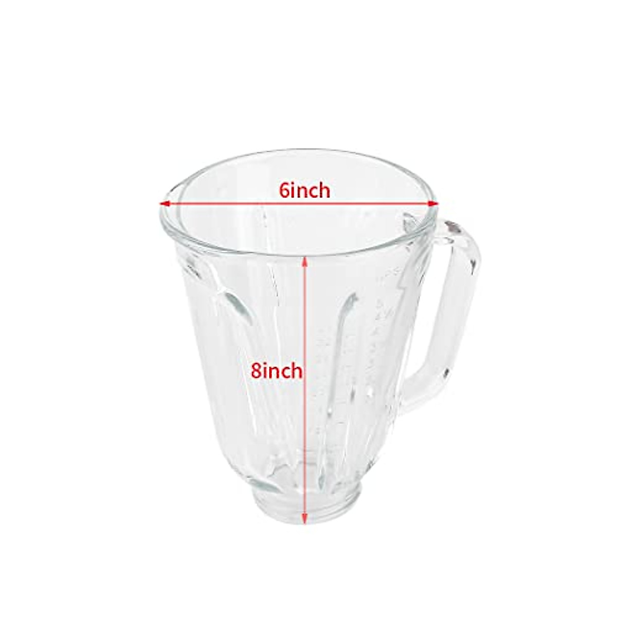 Anbige Replacement Parts 5cups Glass jar with SPB-7 White Collar and blade,Compatible with Cuisinart Blender