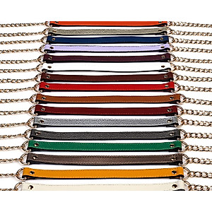 VanEnjoy Replacement Chain & Genuine Leather Shoulder Crossbody Strap (Black(with Tassel))