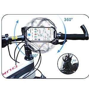 Universal Bike Phone Mount, 360°Rotatable Adjustable Silicone Phone Holder, Fit 4.5"-7" for iPhone 14 13 12 11 Pro Max XS XR Samsung Galaxy (Bike Stand)