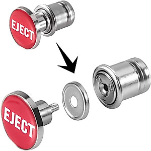 2Pcs EJECT NITROUS Button Cigarette Lighter Replacement Cover,Fire Missiles Button Cigarette Lighter Cover,12V Power Source Fits Most Automotive Vehicles (EJECT + NITROUS)