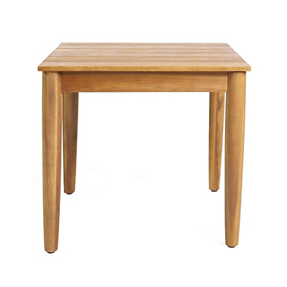 Eudora Outdoor Acacia Wood 2 Seater Chat Set, Teak and Dark Gray