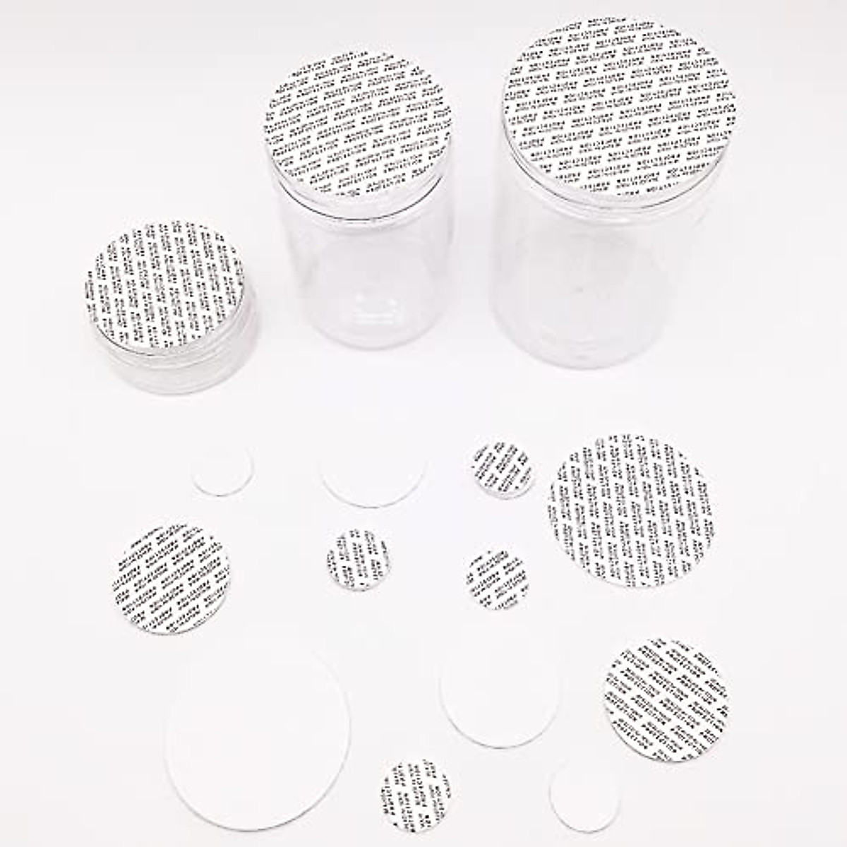 NANSHINE 38mm/ 1.5" Pressure Activated Seals Cap Liners Foam Sealing inserts for Glass & Plastic Jar Bottles Containers No Induction Sealer Needed 500pcs