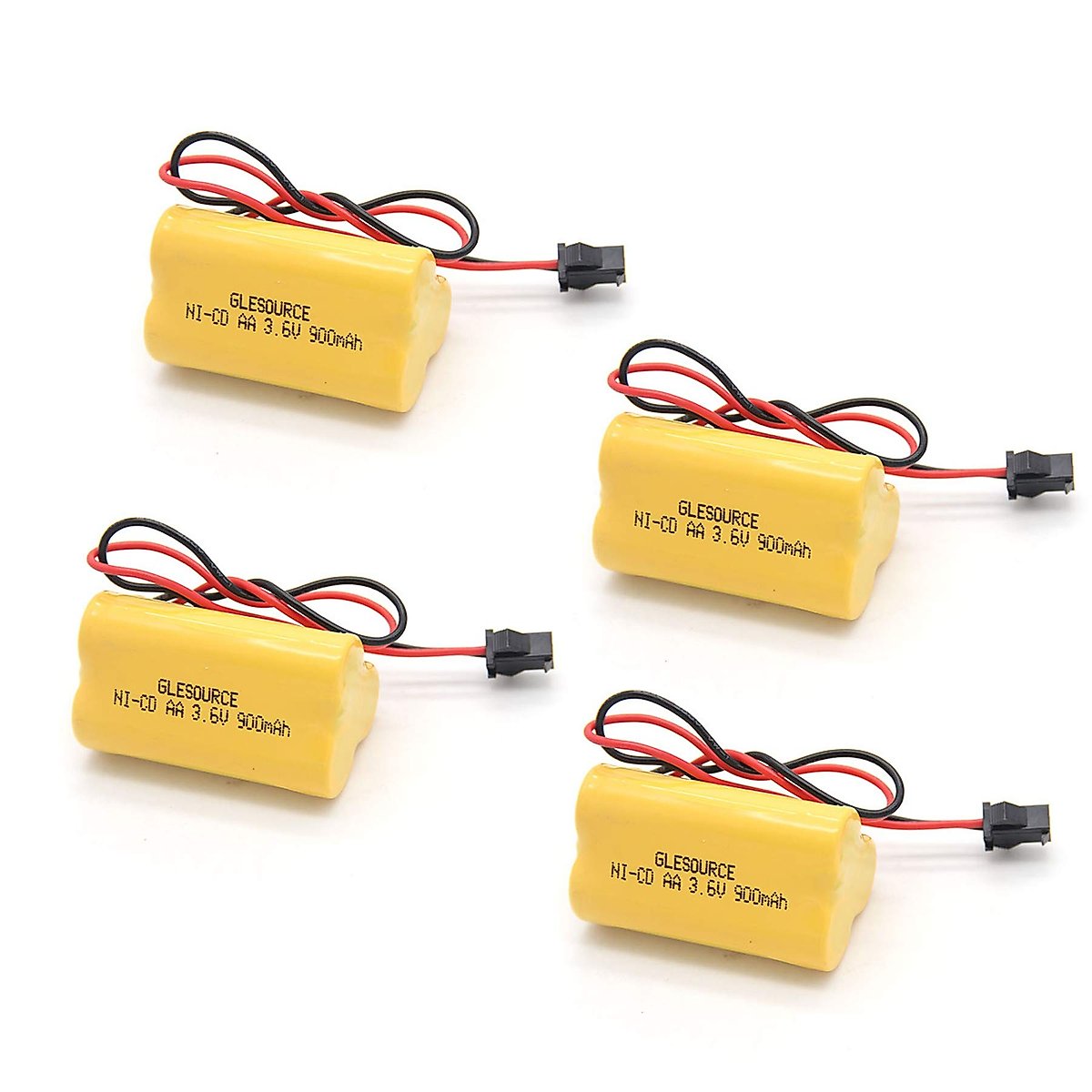 GLESOURCE 3.6V 900mAh Emergency/Exit Light Battery Compatible for Lithonia ELB B001 ELBB001 ELB-B001 Lithonia EU2C M6 LED Emergency Light Interstate ANIC1566 Unitech 0253799(4 Pack)