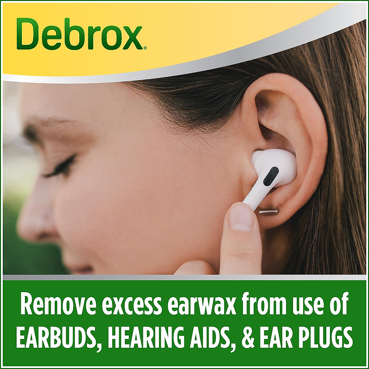 Debrox Ear Wax Removal Drops, Gentle Microfoam Ear Wax Remover, 0.5 Fl Oz, 2 Pack
