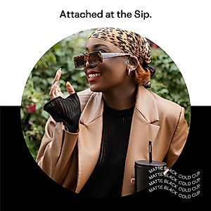 Corkcicle Cold Cup Insulated Tumbler with Lid and Straw, Matte Black, 24 oz – Reusable Water Bottle Keeps Beverages Cold for 12hrs, Hot 5hrs – Cupholder Friendly Tumbler, Lid for Flexible Sipping