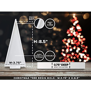 CROWNMADE Resin Christmas Tree Mold Silicone Christmas Mold for Resin Decoration