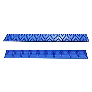 FUMANYI Plastic Portable Threshold Ramps, Threshold Bars Step Ramp Climbing Mat Ramp for Wheelchairs Anti-Slip Threshold Door Step Ramp Kit for Intelligent Robot Vacuum (Size : 100 * 7 * 1.5cm)