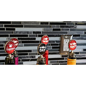 Funny Wine Stoppers Accessories for Wine Gifts, Set of 5 Bottle Stopper for Women and Men, Perfect Beverage Topper Gift