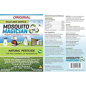 Mosquito Magician Backpack Fogger w/ 2 Gallons Liquid Concentrate - Gas Powered - Kills Mosquitoes, Fleas, and Fire Ants - Efficient Coverage - Easy & Comfortable Use - Ideal for Large Properties