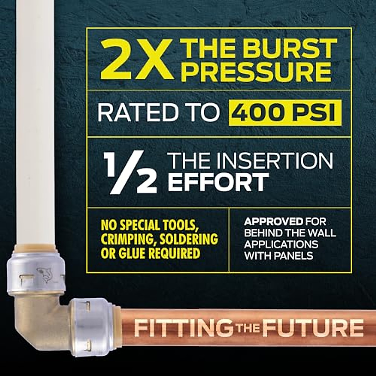 SharkBite Max 3/4 Inch x 1 Inch FIP x 24 Inch Stainless Steel Corrugated Flexible Water Softener Connector, Push to Connect Brass Plumbing Fitting, PEX Pipe, Copper, CPVC, PE-RT, HDPE, URSS3086FX24