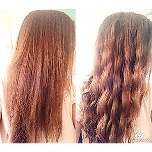 Alure 3 Barrel Hair Waver for Beachy/Frizz-Free Waves w/LCD Temperature Display - 1 Inch Ceramic Tourmaline Triple Barrels, Dual Voltage Crimping Tool