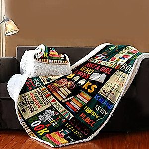 Book Lovers Gifts,Book Lovers Gifts for Women Gifts,Gifts for Readers Book Lovers,Throw Blanket Gifts for Who Like to Read Bookish,Bed Fleece Plush Blankets,Bookworm Gifts for Reading Lover,Throw