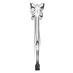 UPQRSG Stainless Steel Kitchen Tongs, Serving Tongs for Cooking, Cateloop Chef Food Salad BBQ Serving Utensils, Small Kitchen/Appetizers Tongs for Coffee, Tea Party[Butterflies Clip Silver]