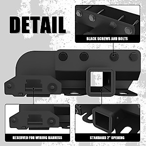 Mabett 2" Tow Trailer Hitch Receiver for Ford Bronco Accessories 2021 2022 2023 2024 2/4-Door Rear Bumper 2 * 2 Inch Receiver Trailer Towing Cargo Carrier Racks