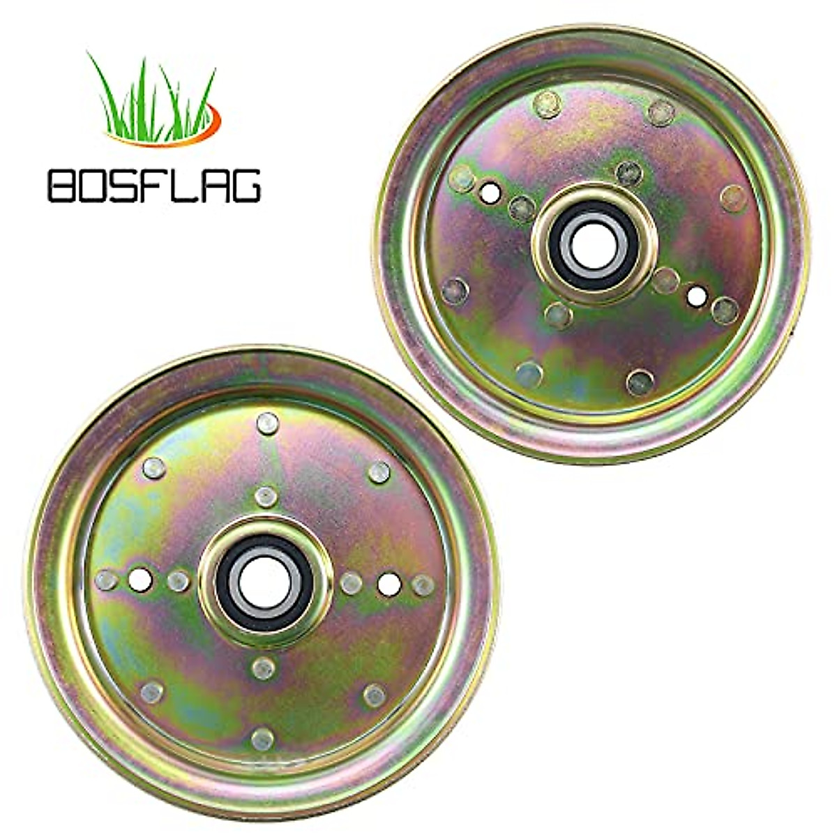 BOSFLAG 2 Pack 539132728 Idler Pulley Replaces Husqvarna 539132728 Idler Pulley, Husqvarna 589766102, 539112196, 589766101 for Husqvarna RZ4623, MZ6128, Z246, RZ46i, MZ61, RZ5424, MZ5225 Lawn Tractors