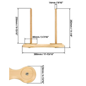 QWORK Weighted Double Yarn Ball Holder - Advanced Metal Twirling Mechanism - Knitting Crochet Spindle Dispenser for All Yarn Types