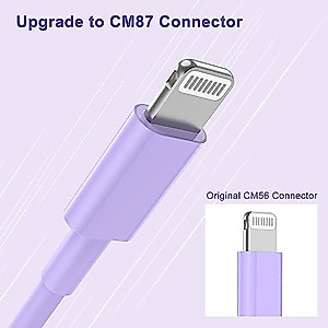 2pack 10ft iPhone Charger, [Apple MFi Certified] Long iPhone Charger Cord 10 ft, Apple Lightning to USB Cable, 10 Foot Fast Charging Cords for iPhone Charger 14/13/12/11/13 Pro/13 Max/X/XS/XR,Purple