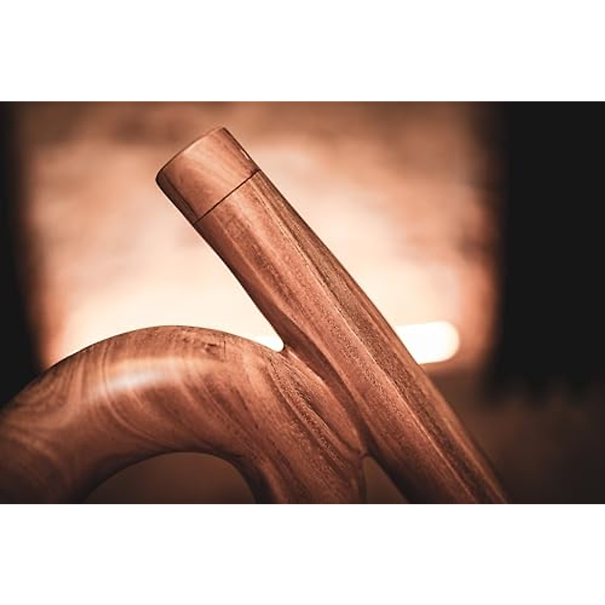 S-shaped Professional Didgeridoo for Meditation, Sound Healing Therapy, Yoga and Circular Breathing — NOT MADE IN CHINA — Mahogany Wood, 2-YEAR WARRANTY