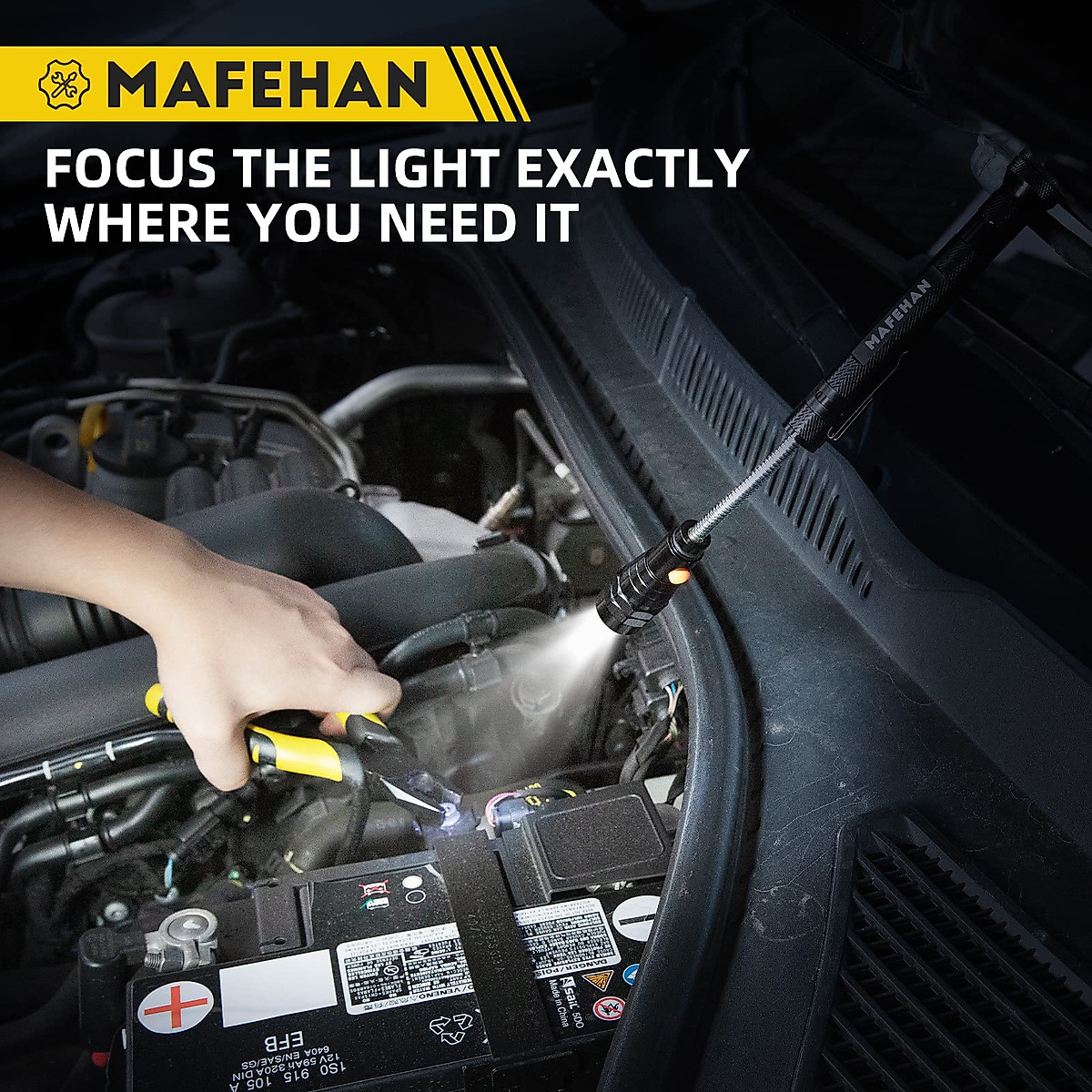 MAFEHAN Magnetic Pickup Tool, Telescoping Magnetic 3 LED Flashlight with Extendable Neck up to 22 Inches, Gifts for men, Dad, Husband or Women, Cool Gadgets for Men as Unique Birthday Christmas Gifts