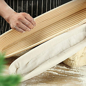 DOITOOL 1pc Bread Basket Brotform Rattan Basket Oval Basket Bread Serving Basket Bread Warmer Basket Proofing Bowl Dough Holder Long Banneton Pan Vine. Bread Rack Heart-shaped