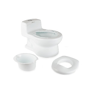 The First Years Super Pooper Potty Training Toilet — White — 2-in-1 Toddler Toilet Seat and Potty Chair