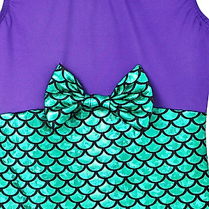 HOZIY Mermaid Leotards for Girls Gymnastics 4t 5t Green Purple Toddlers Bodysuits Dance Wear