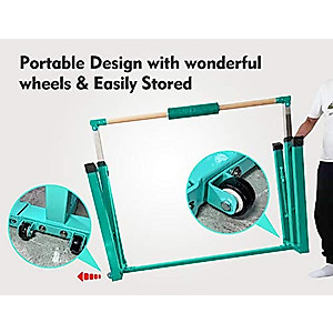 PreGymnastic Foldable Gymnastics Bar, 6FT Gymnastic Horizontal Bars, Folding Training Bar for Kids and Teenagers 3-18, Weight Limit 500 LB, Adjustable kip Bar,Children Home Gym Equipment Indoor