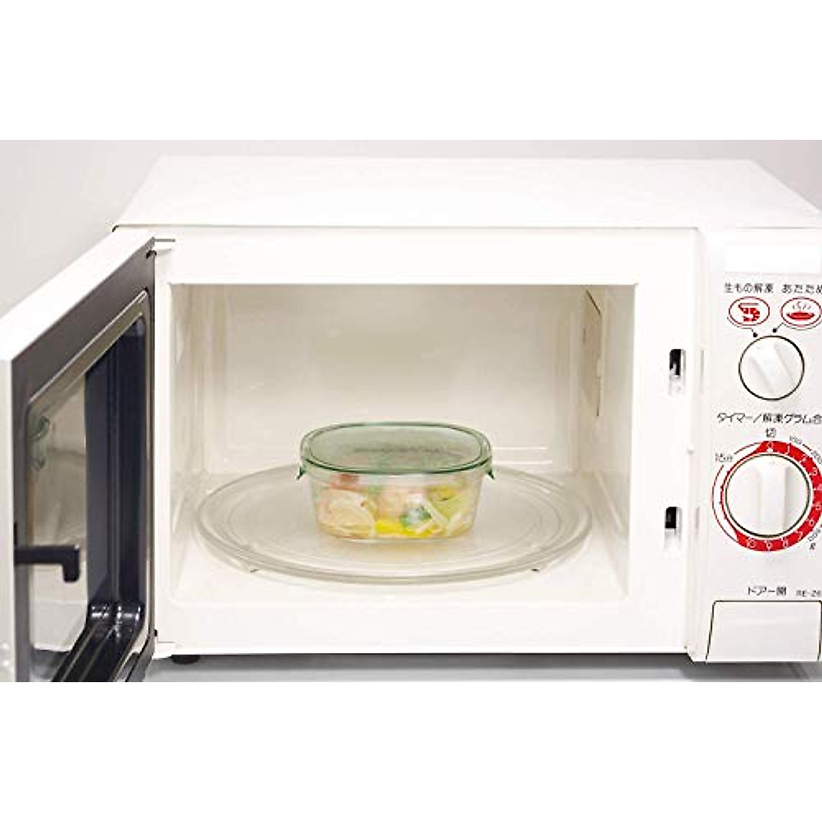 iwaki KC3247N-G Pack & Range Heat-Resistant Glass Storage Container, Green, Square, M, 27.1 fl oz (800 ml), Microwave