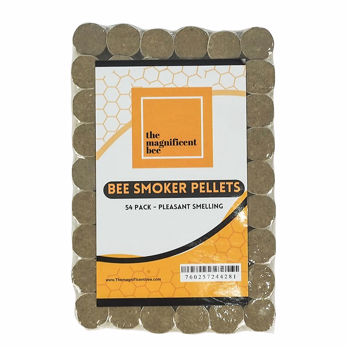 The Magnificent Bee Smoker Pellets, 54 Pack, Natural Hive Beekeeping and Beekeeper Accessories for Honey Bees, Clean and Natural Burning, Pleasant Smell for Outdoor Use | USA Brand