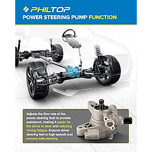 PHILTOP 21-5919 Power Steering Pump Fit For 1998-2002 Accord 2.3L Power Steering Pump
