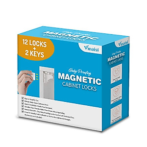 24 Locks + 5 keys Bundle Child Safety Magnetic Cabinet Locks with Extra Magnet Keys