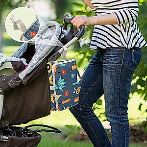 Bulletgxll Cartoon Couple Giraffes Portable Diaper Changing Pad Waterproof Changing Pad with Baby Tissue Pocket and Magic Stick for Newborn Baby.