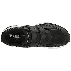 Propet Women's Propet One Twin Strap Athletic Shoes, Black/Grey, 9 XX-Wide US
