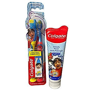 Colgate Anticavity Fluoride Toothpaste Ryan’s Bubble Fruit Ryan’s World 4.6oz Tube