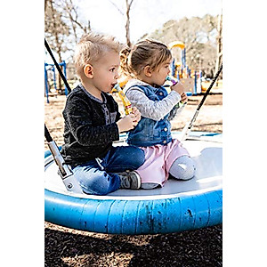 Buon Bambini Soft Sip Baby Food Pouch Toppers, 100% Silicone, Aqua/Blue, 4 Pack, Ideal for Homemade/chunkier Baby Foods