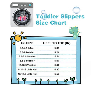Scurtain Toddler Baby Boys Girls Cute Shoes Non Skid Hook And Loop Soft Slipper Warm Plush Lined Grey Infant Size 3.5-4.5